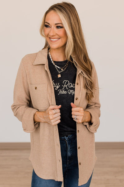 Thread & Supply Free Falling Lightweight Button Down Jacket- Coffee ...