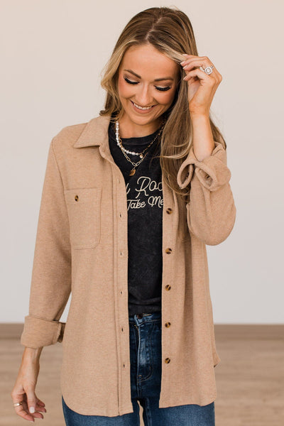Thread & Supply Free Falling Lightweight Button Down Jacket- Coffee ...