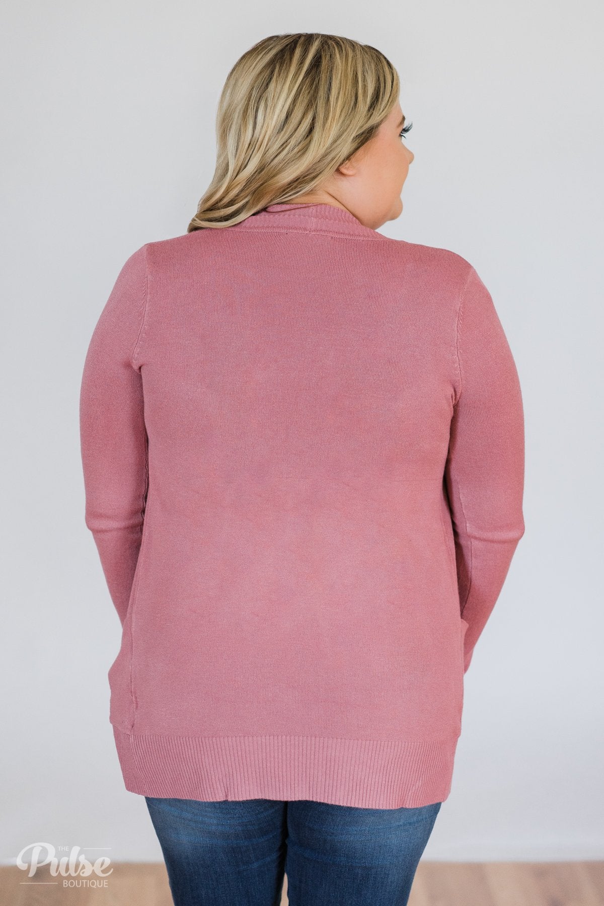 Essential Cardigan- Dusty Rose – The Pulse Boutique