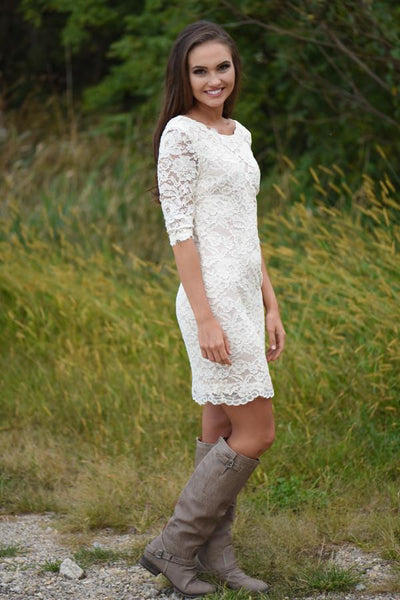 Ivory Lace Dress – The Pulse Boutique
