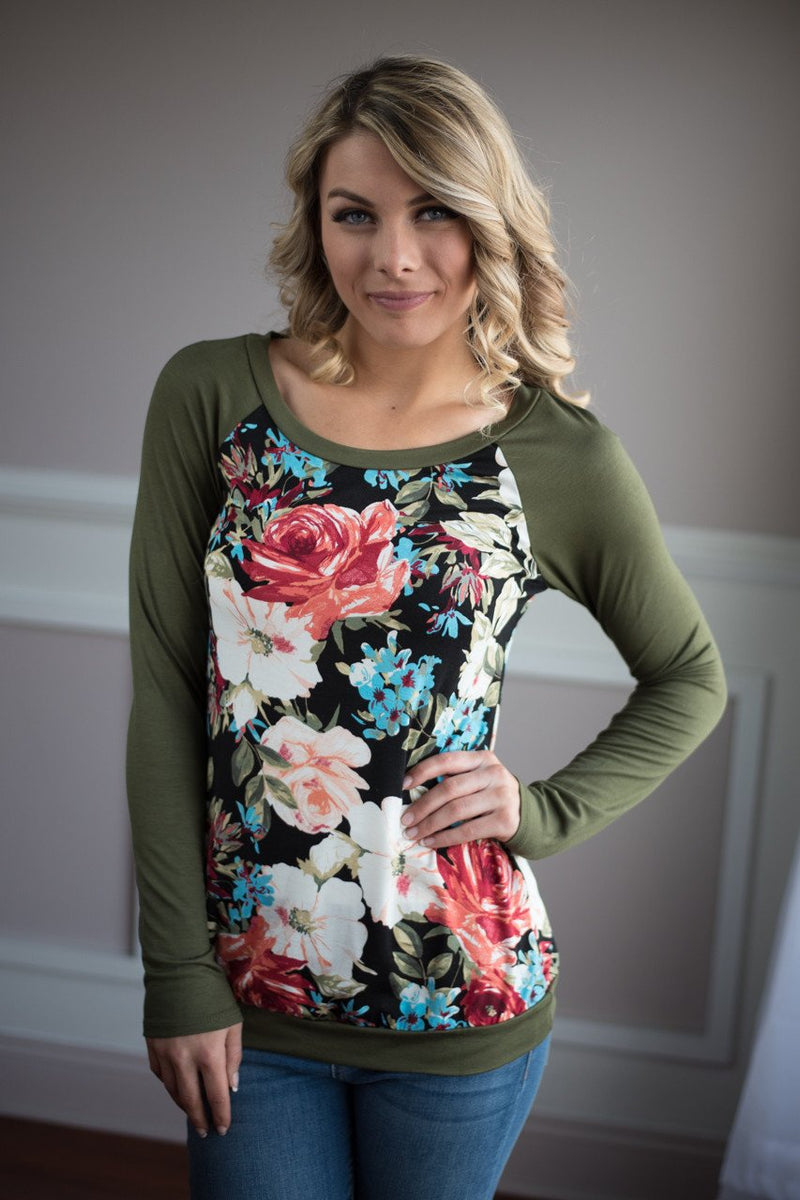 Tell Me About It Top ~ Olive – The Pulse Boutique