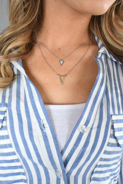 2 Tier Silver Necklace – The Pulse Boutique