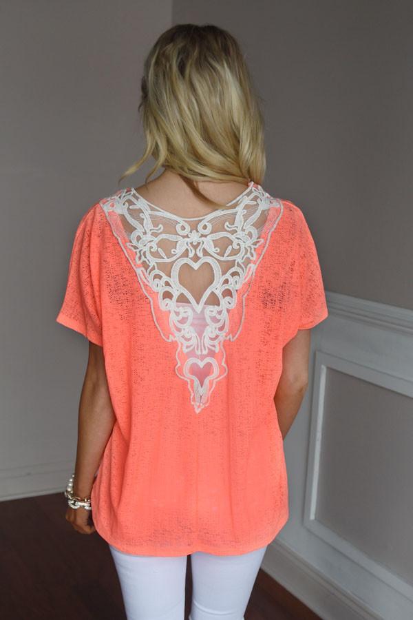 Paradise Top ~ Neon Coral – The Pulse Boutique