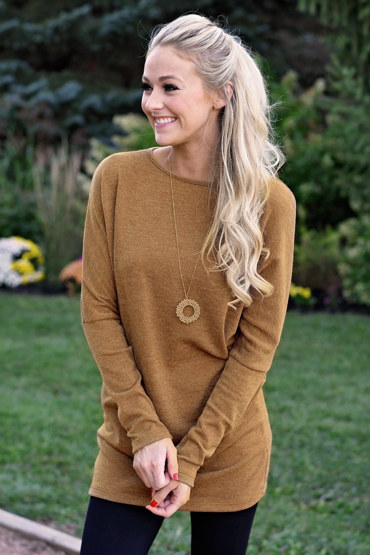 Fall Feels Harvest Gold Tunic Top – The Pulse Boutique