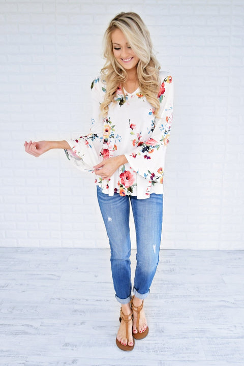 Southern Belle Floral Top – The Pulse Boutique