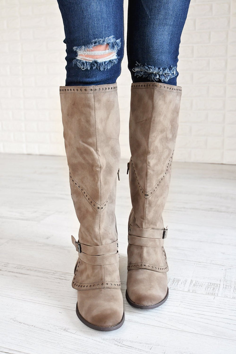 Yoko Boots ~ Taupe – The Pulse Boutique