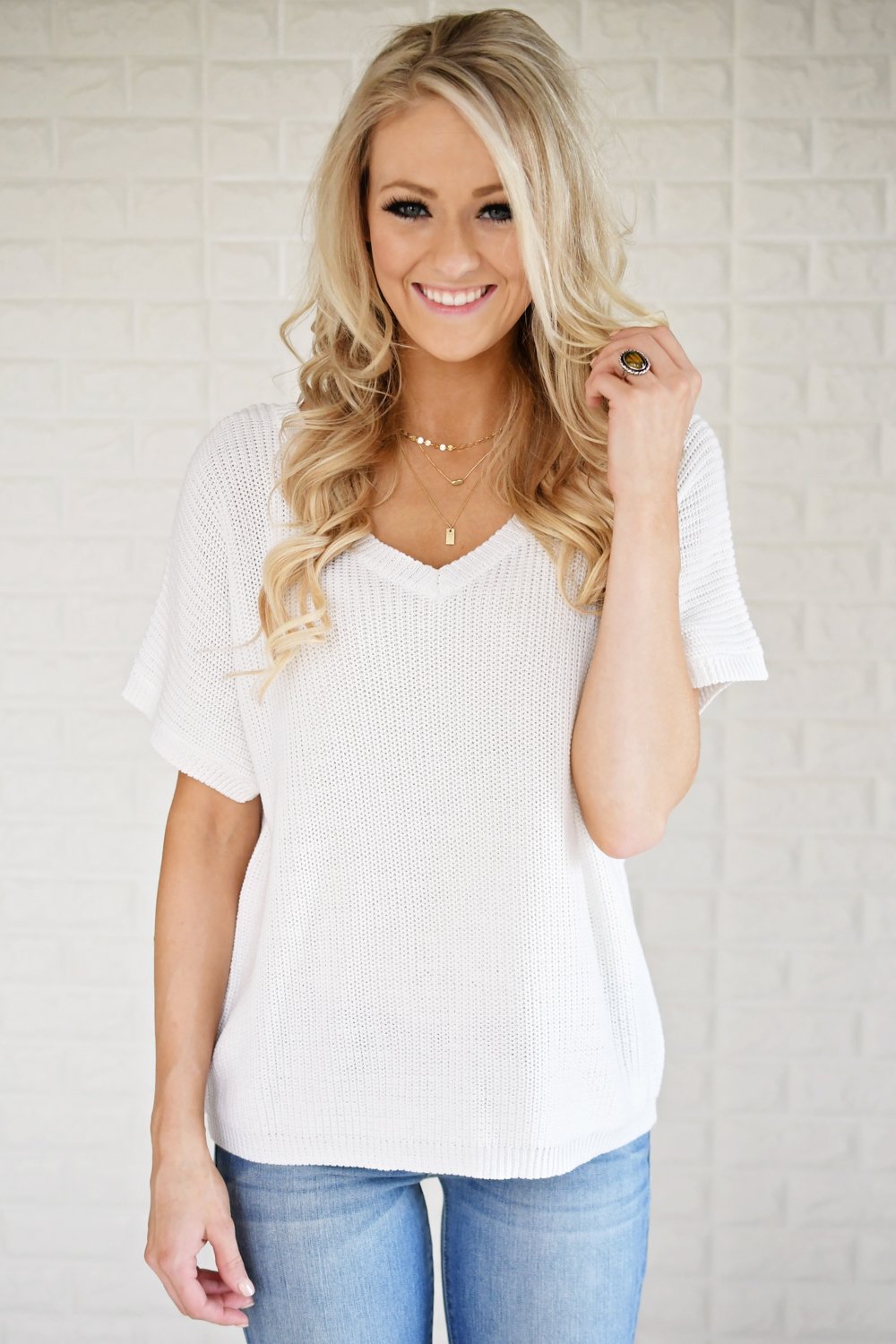 Ivory Back Lace Knit Top – The Pulse Boutique