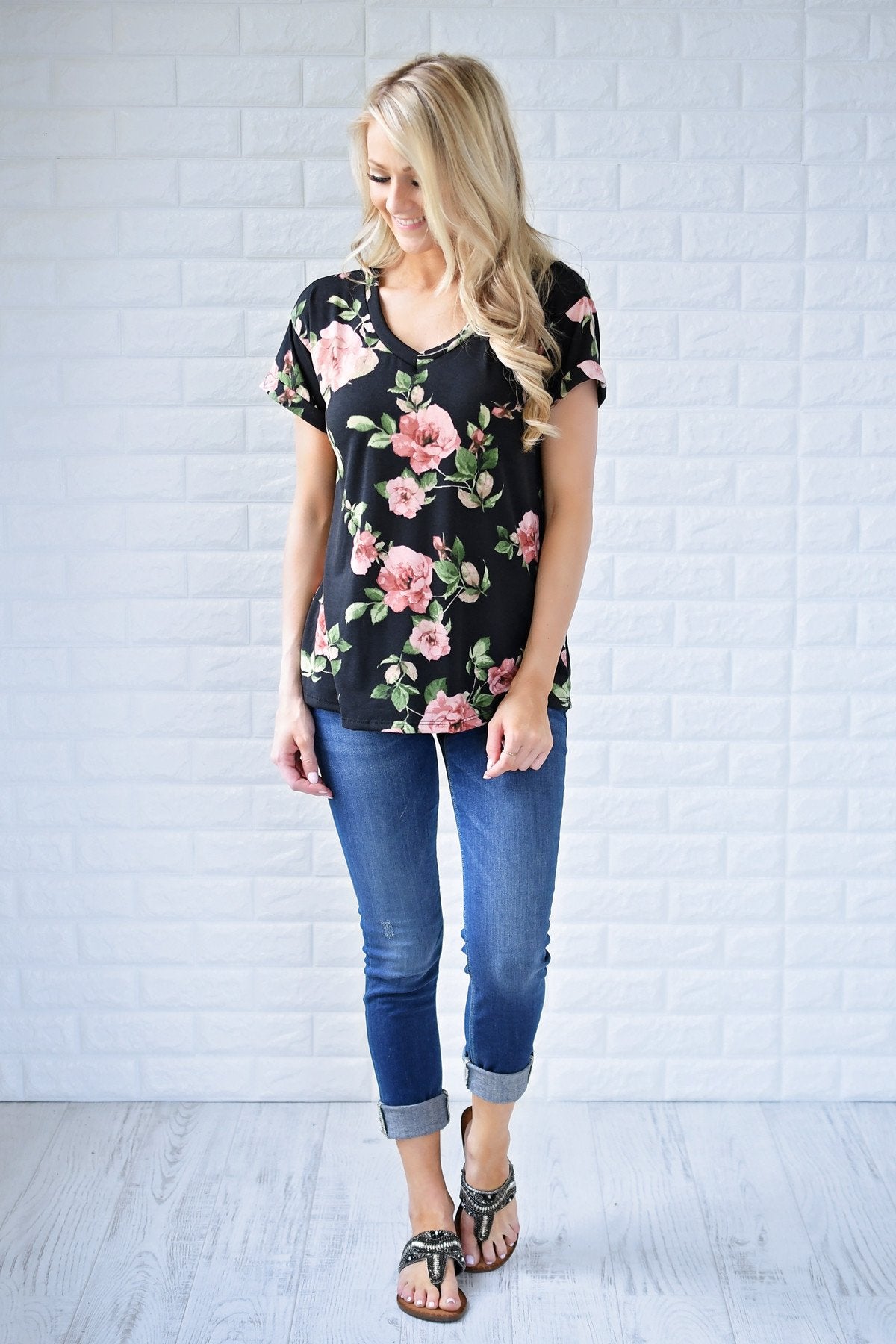 Romantic in Roses Floral Top – The Pulse Boutique