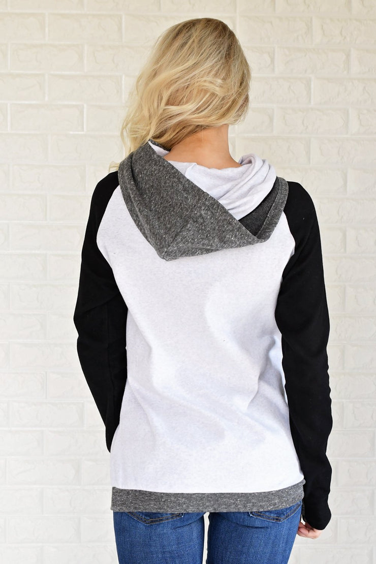 Ampersand Ave. Double Hooded Sweatshirt ~ Black & White – The Pulse ...