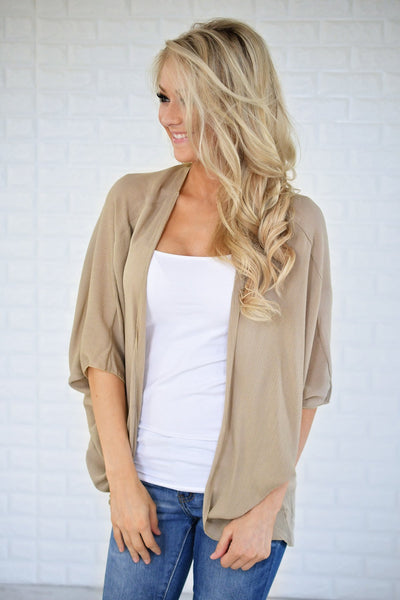 Sheer Khaki Kimono – The Pulse Boutique