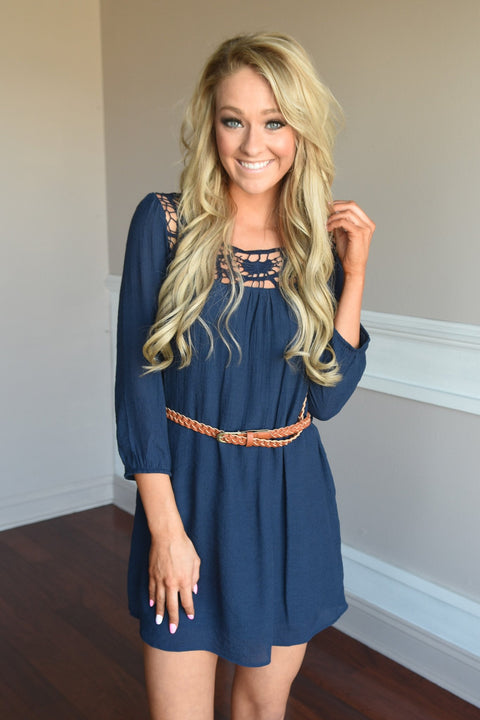 Two Step Dress ~ Navy – The Pulse Boutique