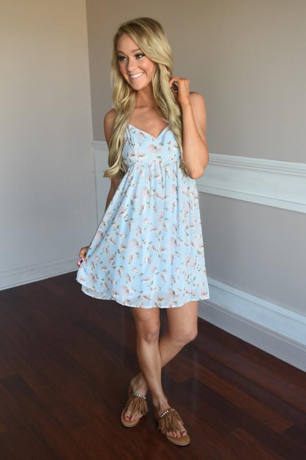 Spring Breeze Dress ~ Blue – The Pulse Boutique