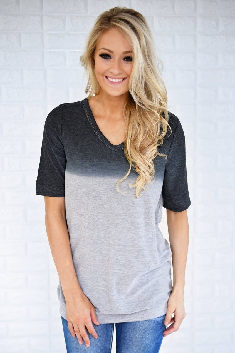 Grey Dye Top – The Pulse Boutique