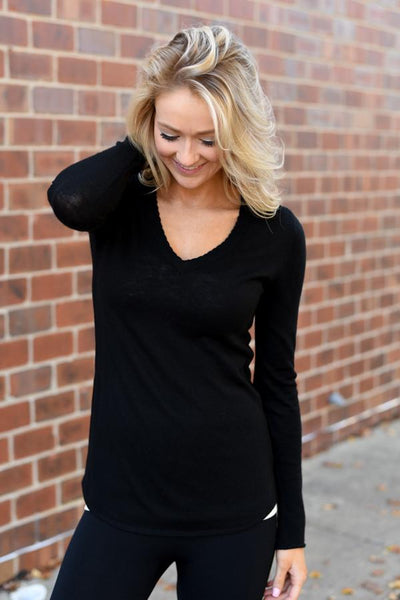 Get Comfy Black Sweater – The Pulse Boutique