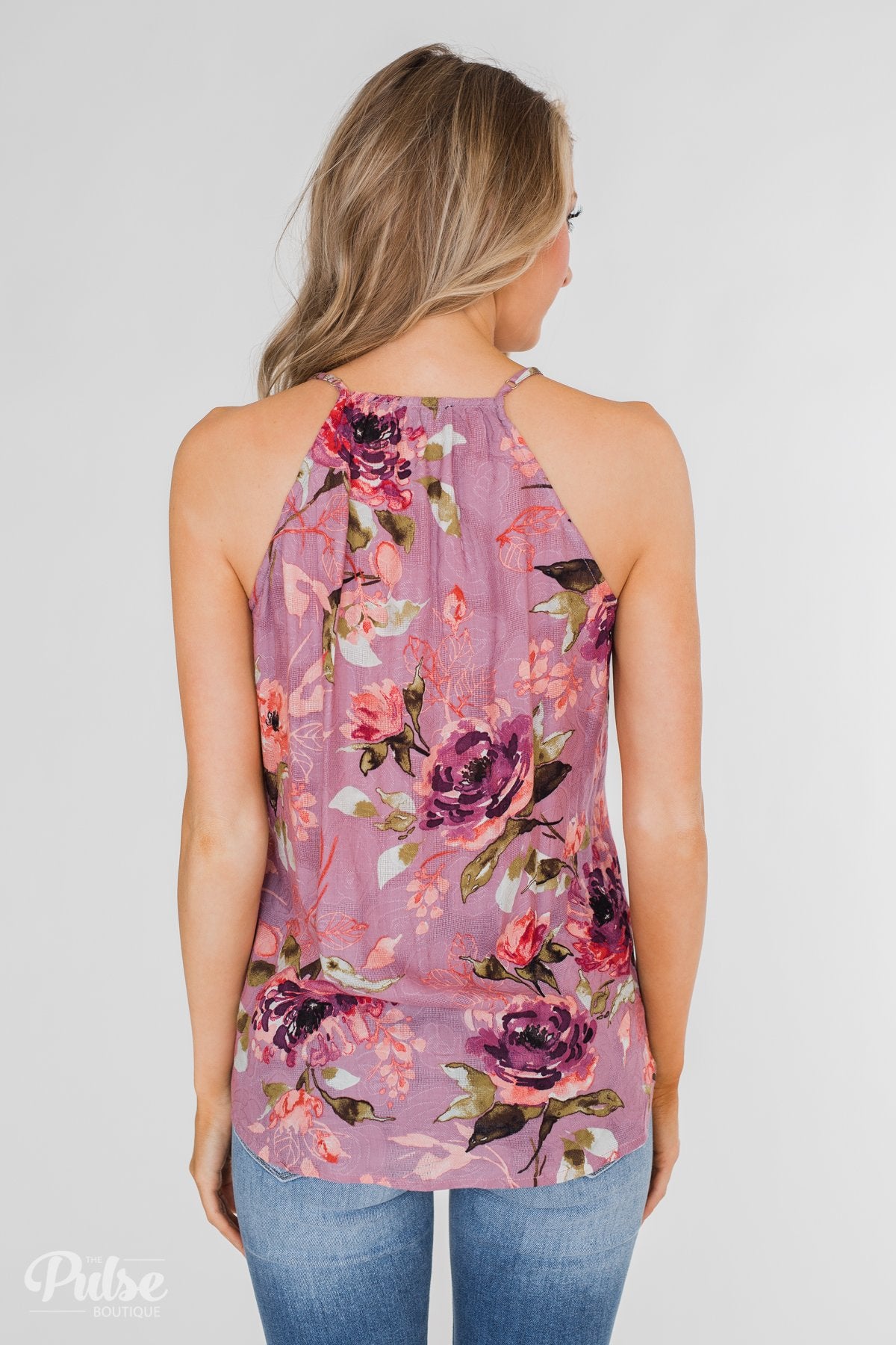 Dreaming of Floral Ruffle Tank Top - Orchid – The Pulse Boutique