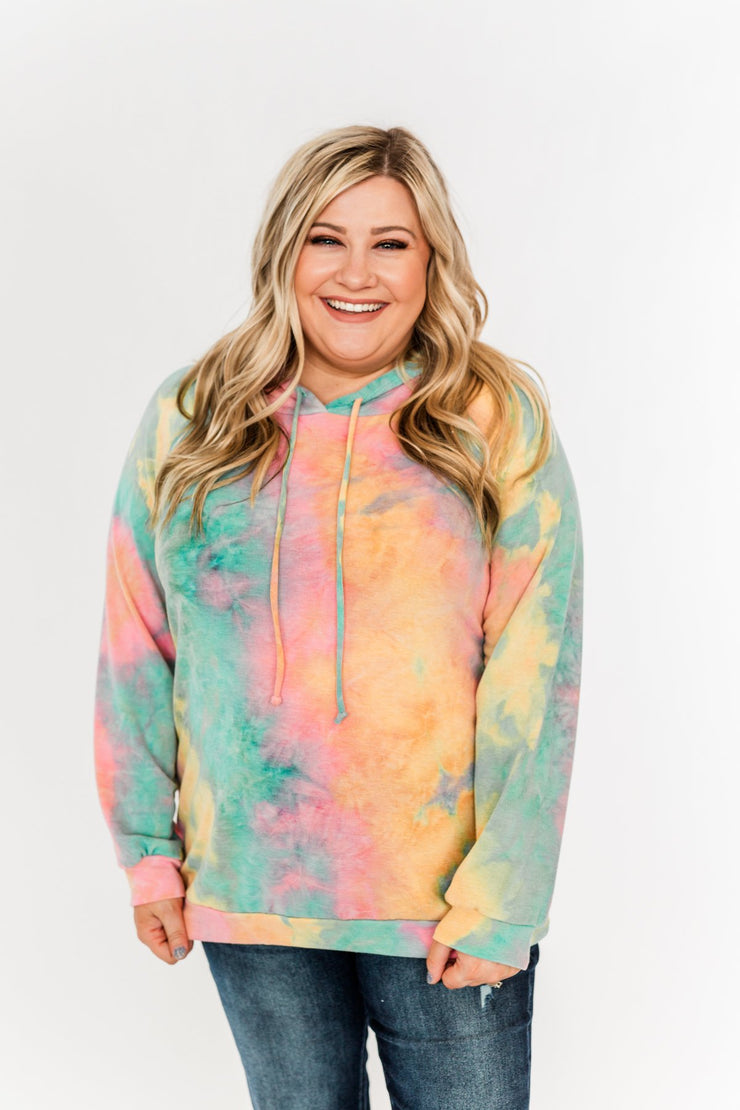 Colorful Mornings Drawstring Hoodie- Multi-Color – The Pulse Boutique