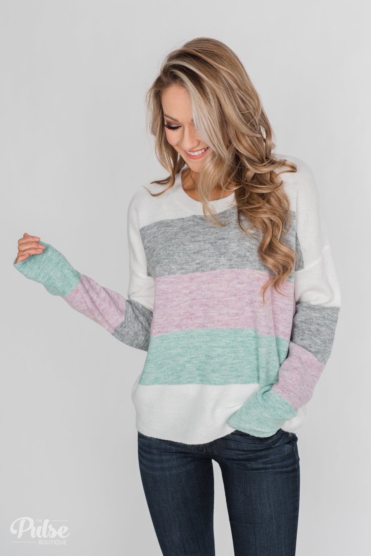 Spring Getaway Color Block Sweater- Muted Pastels – The Pulse Boutique