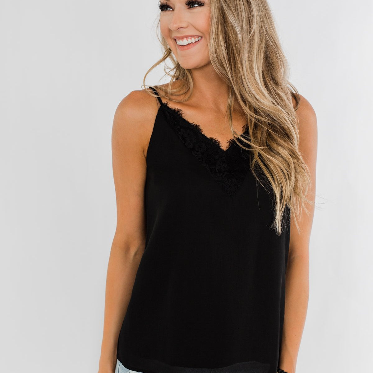 Casual Chic Lace Shift Tank Top- Black – The Pulse Boutique