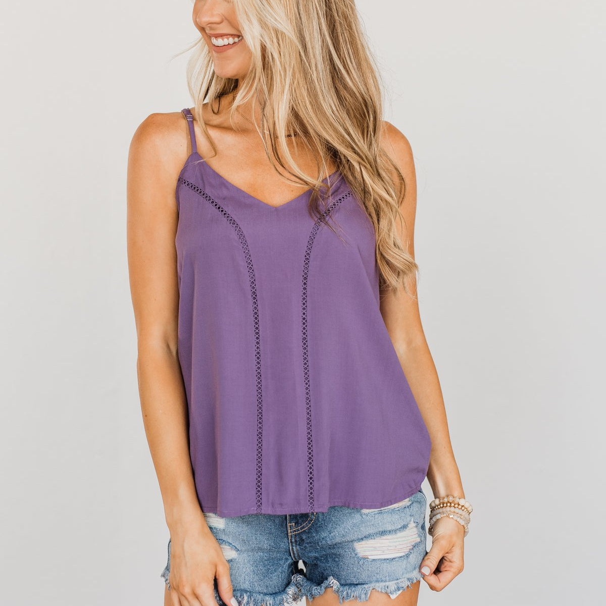 Love Yourself V-Neck Tank Top- Grape – The Pulse Boutique