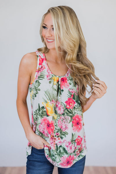 Secrets of Nature Tropical Floral Tank Top – The Pulse Boutique