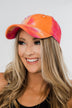 Tie Dye Distressed Ball Cap- Orange, Pink, & Red – The Pulse Boutique