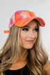 Tie Dye Distressed Ball Cap- Orange, Pink, & Red – The Pulse Boutique