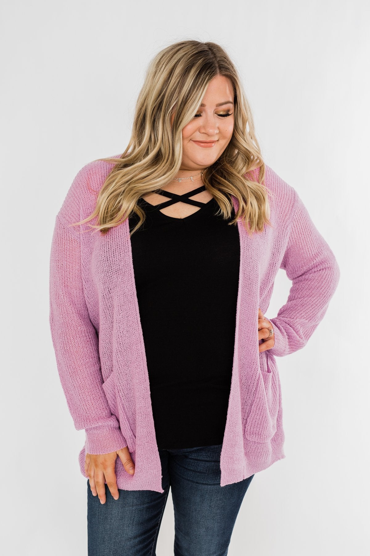 Layered With Love Knitted Cardigan- French Rose – The Pulse Boutique