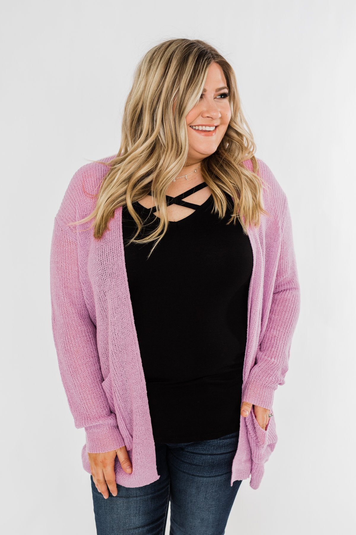 Layered With Love Knitted Cardigan- French Rose – The Pulse Boutique