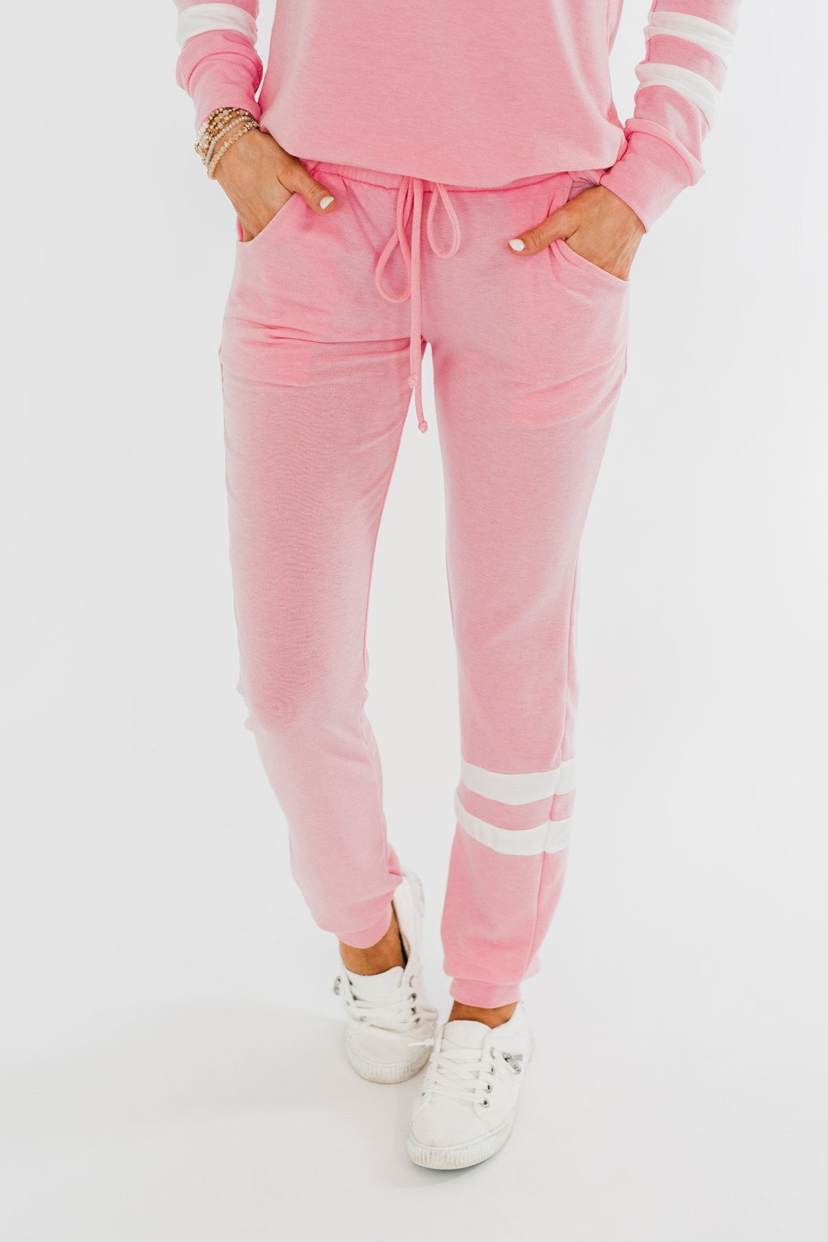 Varsity Stripe Lounge Joggers- Pink – The Pulse Boutique