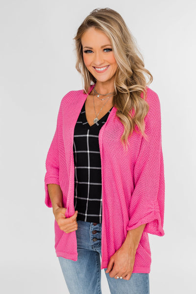 The Perfect Knit Cardigan- Pink – The Pulse Boutique