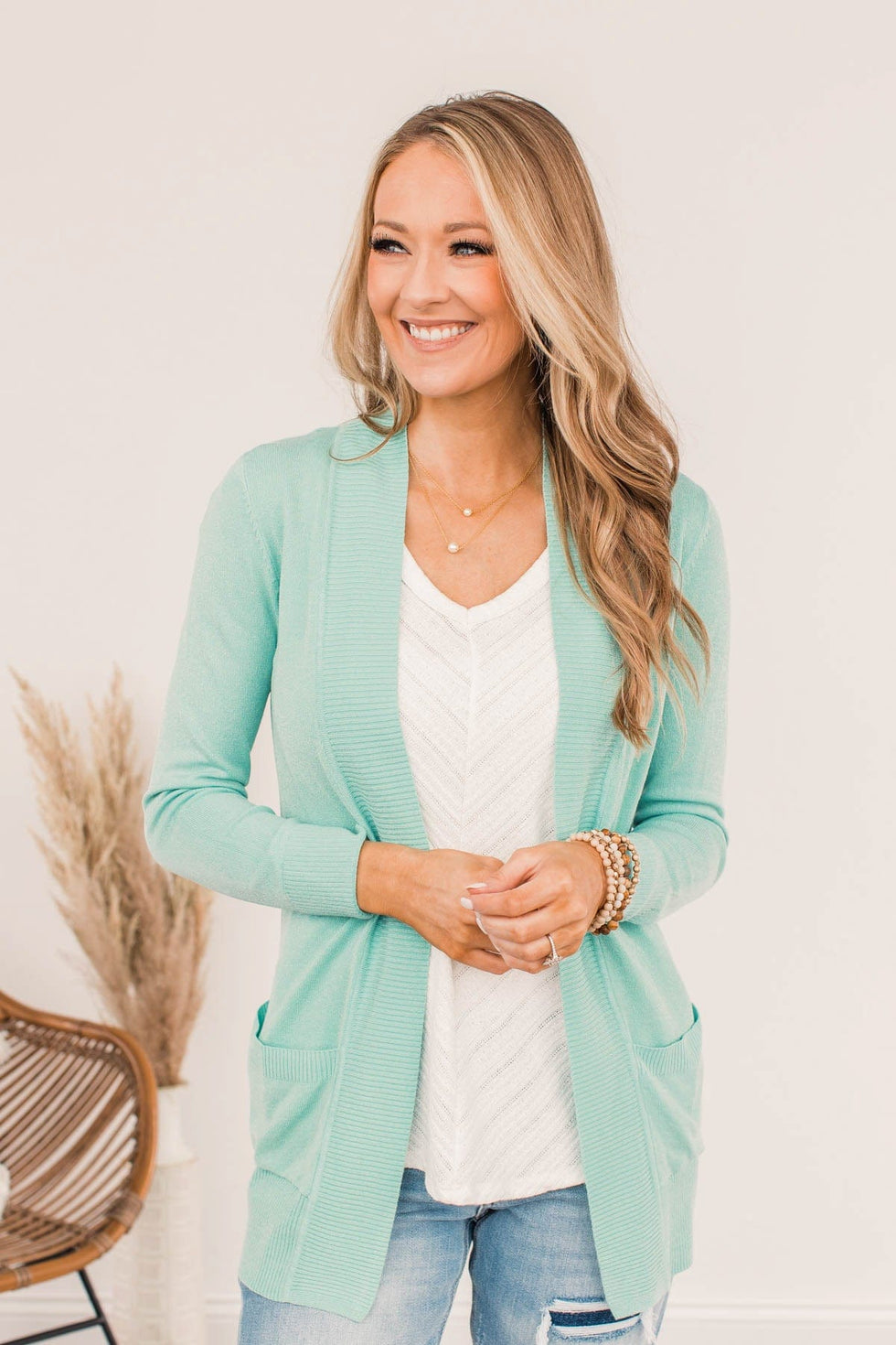 Essential Cardigan- Mint – The Pulse Boutique
