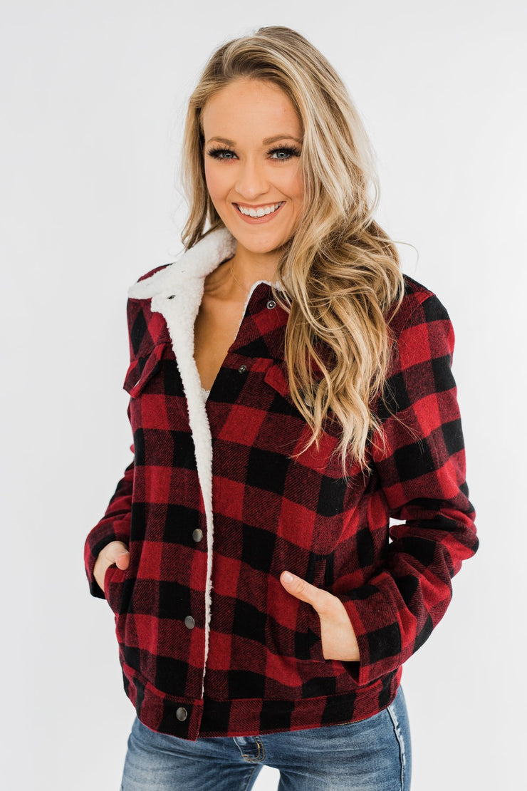 Warm All Winter Lined Jacket- Buffalo Plaid – The Pulse Boutique