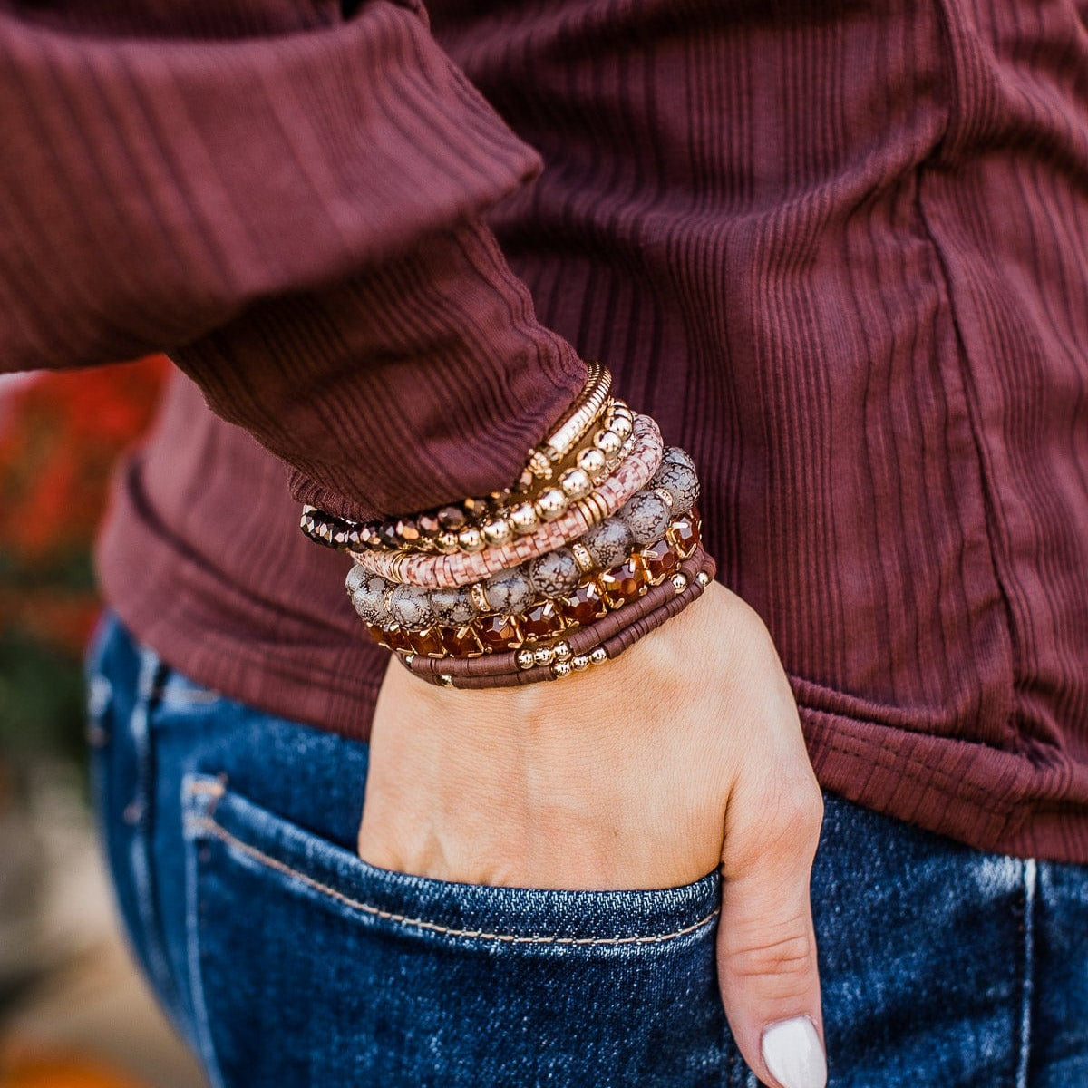 Heat Of The Moment Bracelet Set- Brown – The Pulse Boutique
