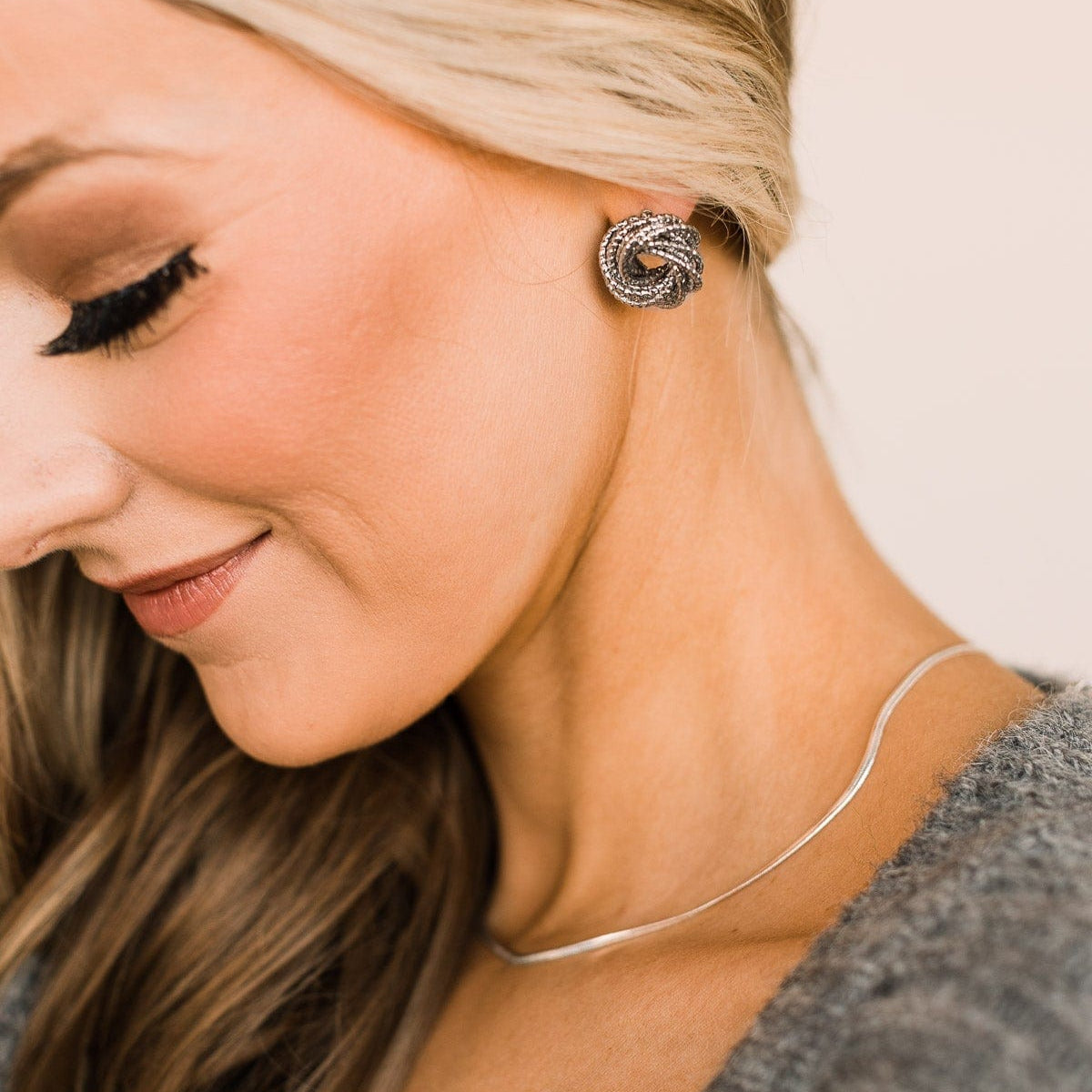 Wishing On Forever Stud Earrings- Silver – The Pulse Boutique