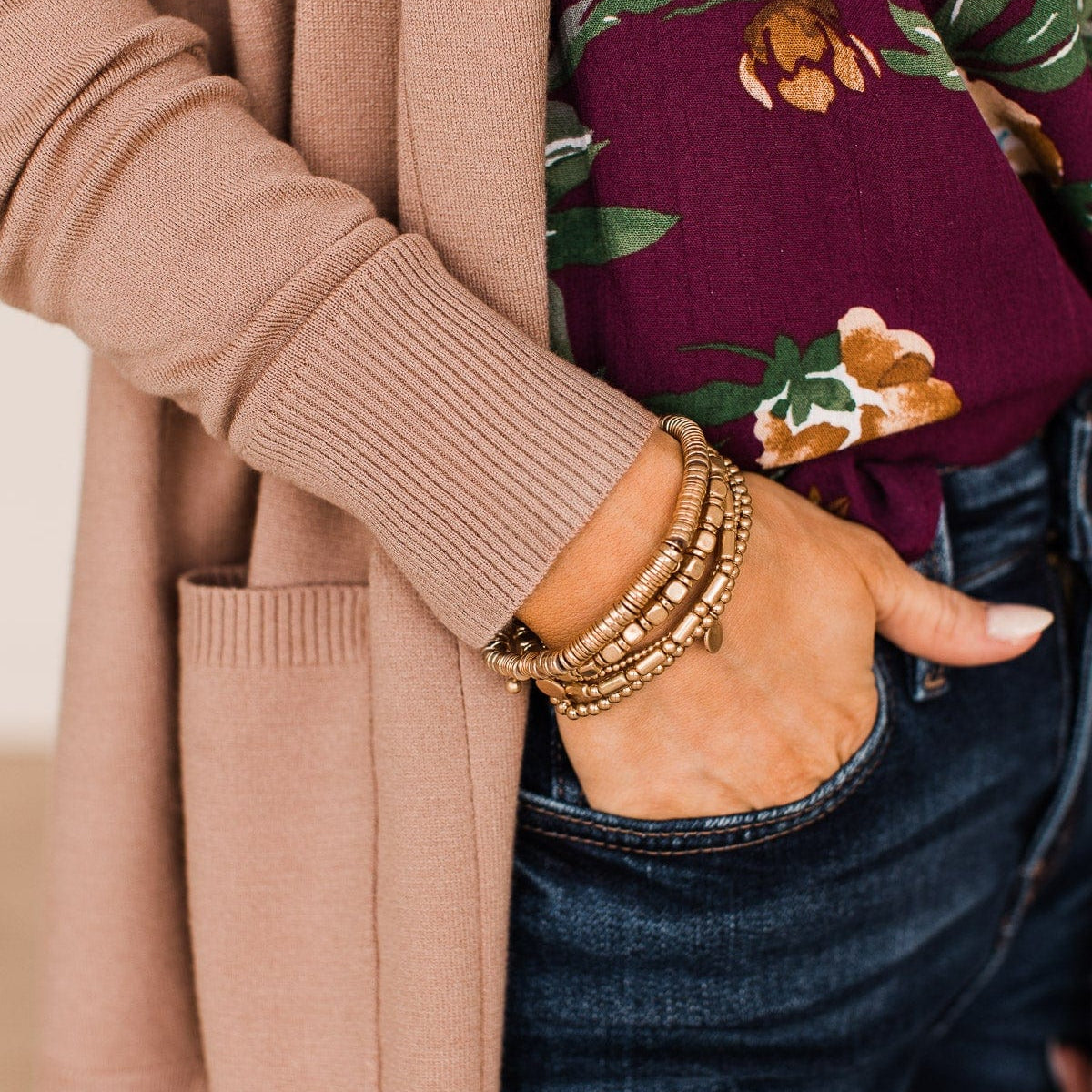 Luxurious Looks Stackable Bracelet Set- Gold – The Pulse Boutique