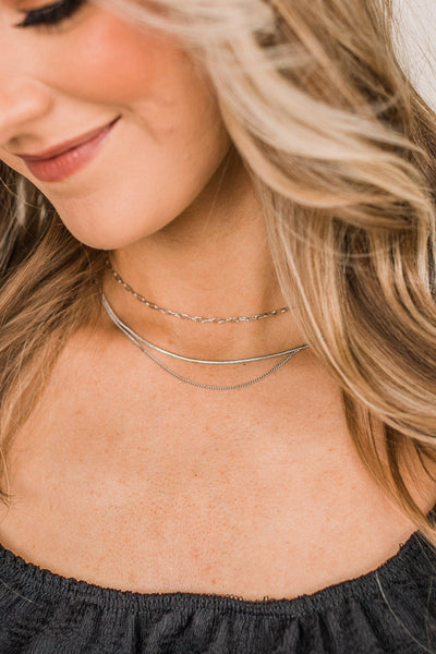 Finally Mine 3-Tier Necklace- Silver – The Pulse Boutique