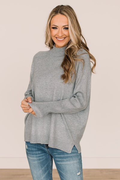 Unforgettable Love Knit Sweater- Heather Grey – The Pulse Boutique