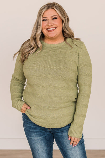 Making It Look Easy Knit Sweater- Sage – The Pulse Boutique
