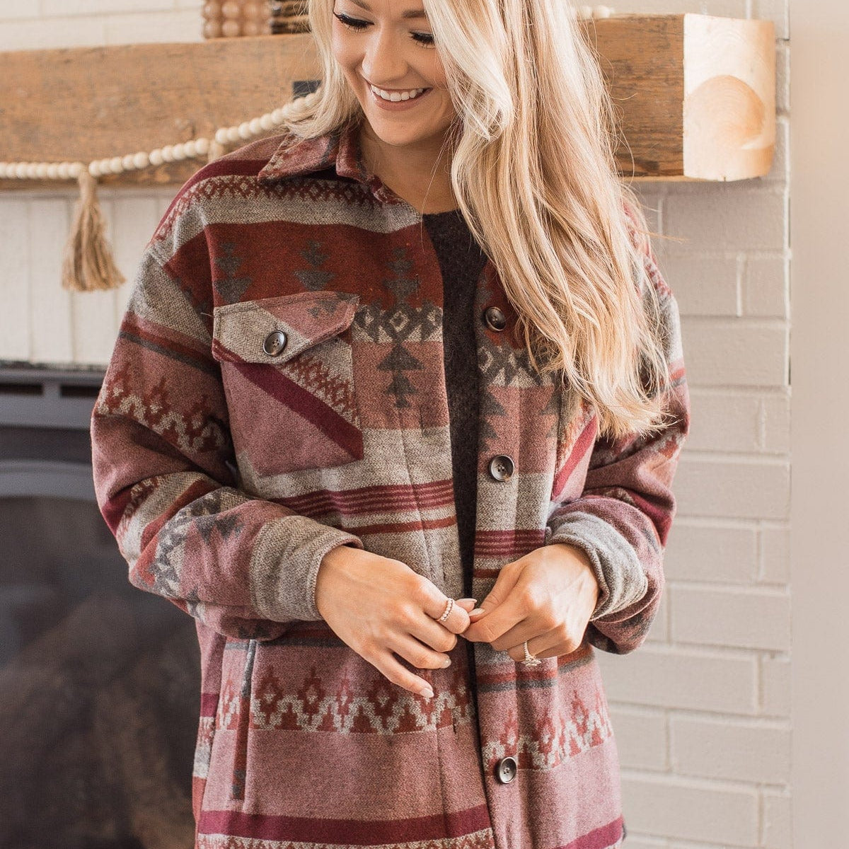 Heading Out Knit Button Jacket- Charcoal & Burgundy – The Pulse Boutique