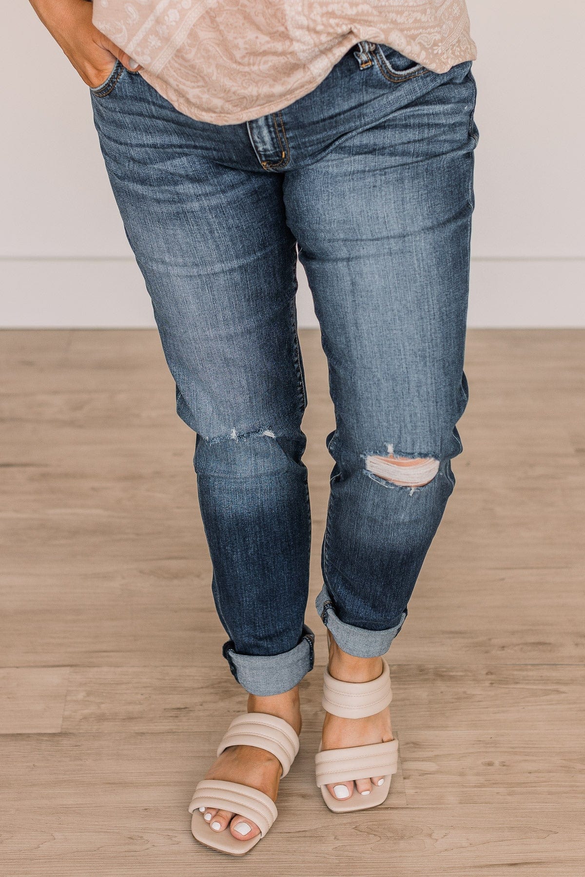 KanCan Low-Rise Distressed Jeans- Lena Wash – The Pulse Boutique