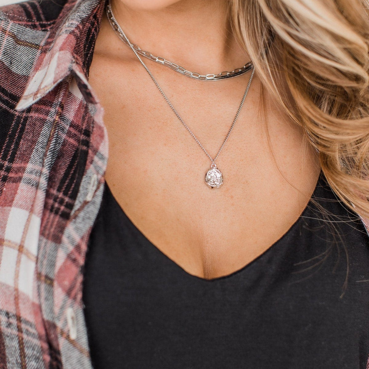 Captivate Me 3-Tier Necklace- Silver – The Pulse Boutique