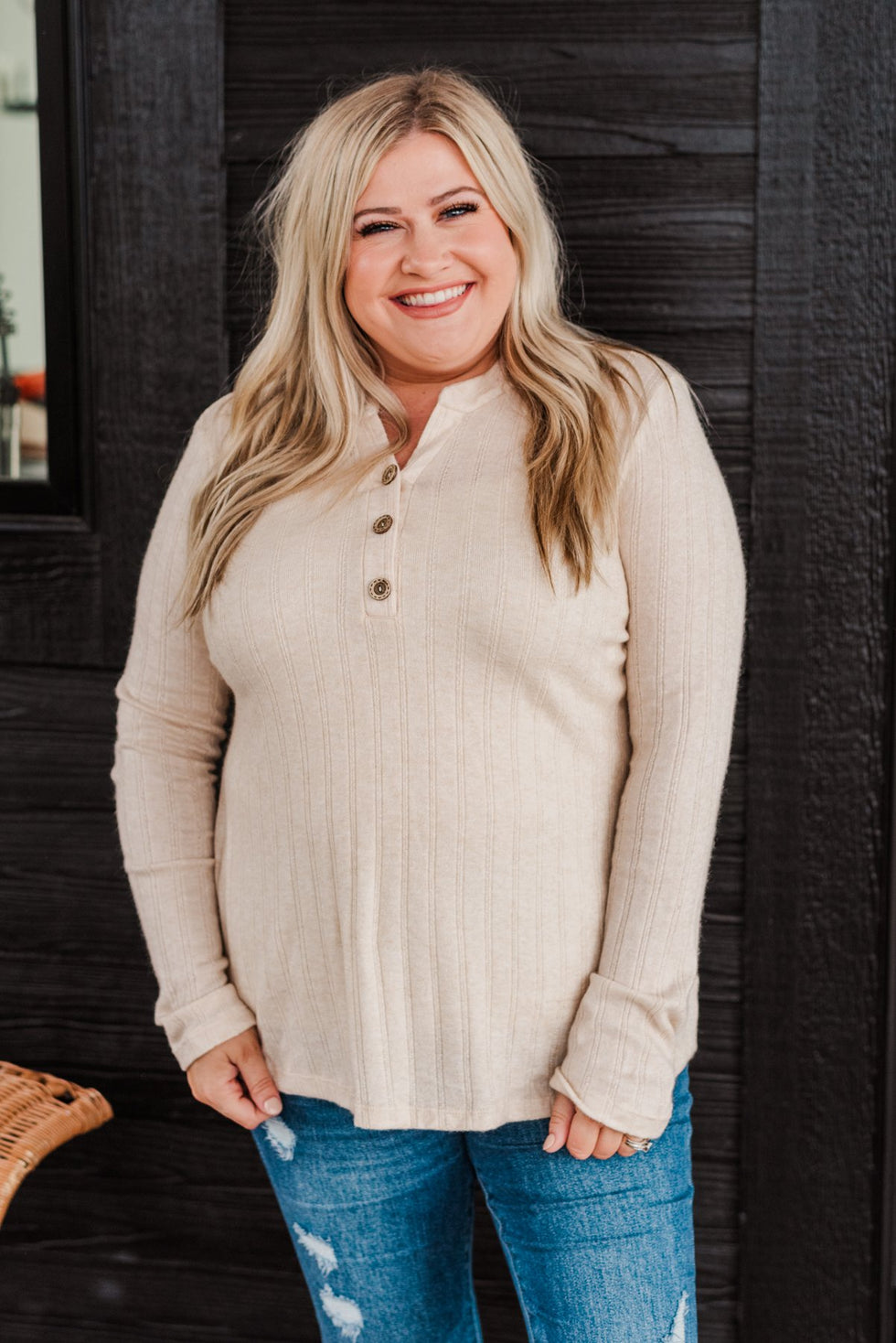Cozy Up Close Button Henley Top- Cream – The Pulse Boutique