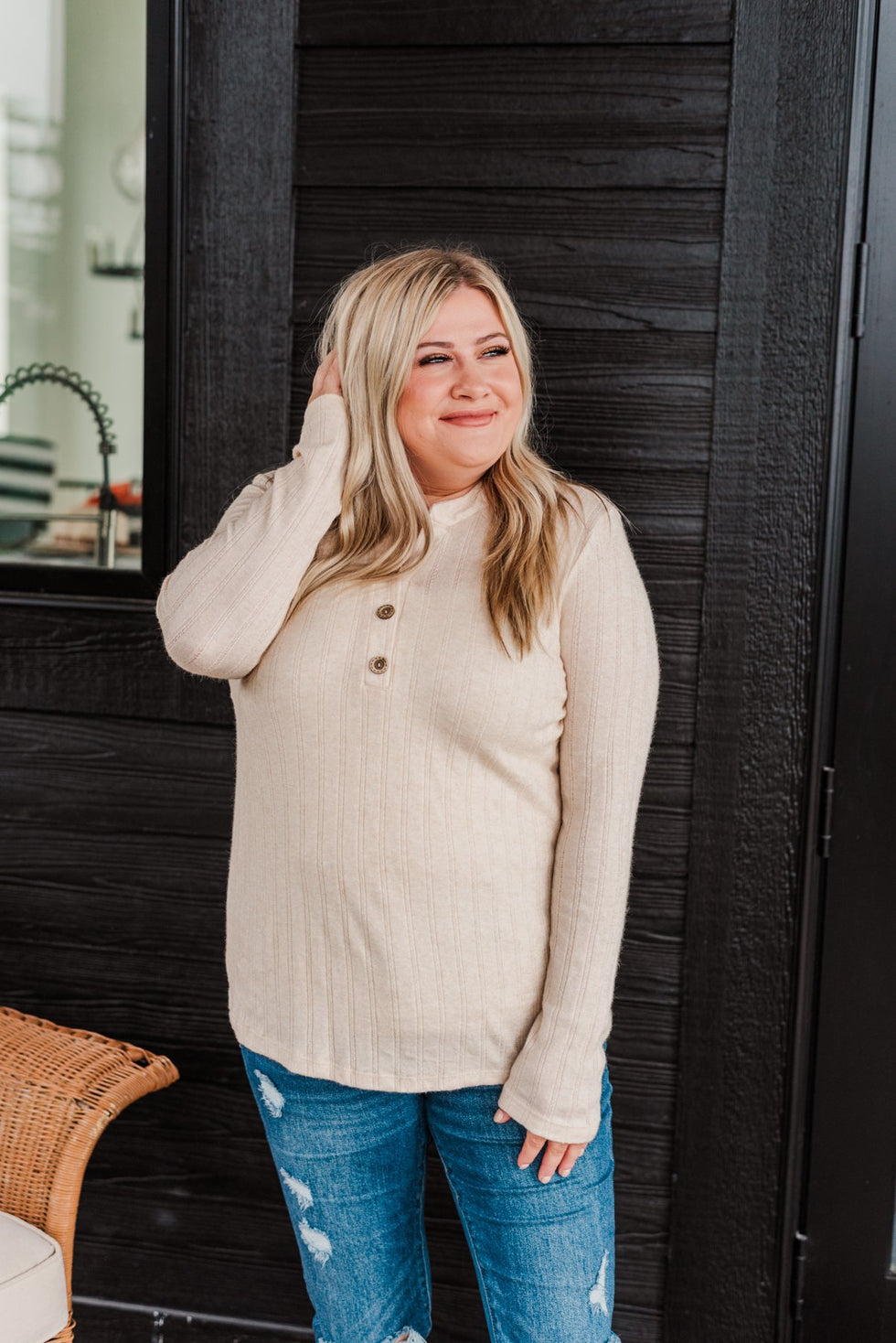 Cozy Up Close Button Henley Top- Cream – The Pulse Boutique