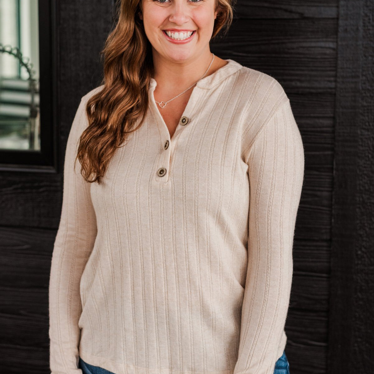 Cozy Up Close Button Henley Top- Cream – The Pulse Boutique