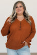 Enticing Looks Button Sweater- Rust – The Pulse Boutique
