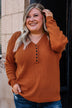 Enticing Looks Button Sweater- Rust – The Pulse Boutique