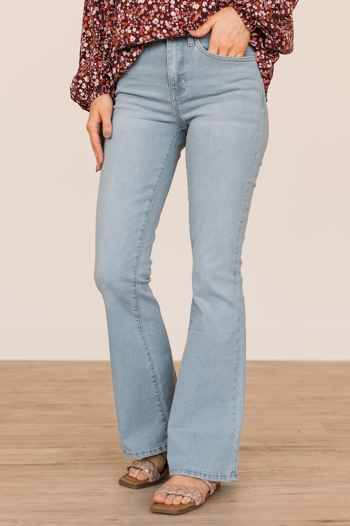 YMI High-Rise Flare Jeans- Miriam Wash – The Pulse Boutique