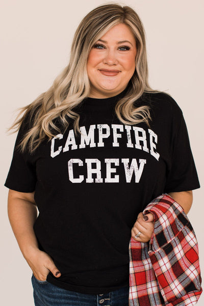 "Campfire Crew" Graphic Tee- Black – The Pulse Boutique