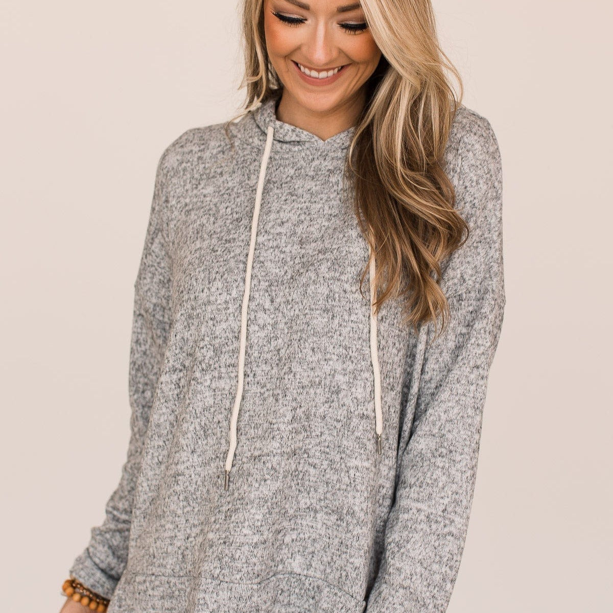 A Beautiful Day Hooded Top- Heather Grey – The Pulse Boutique