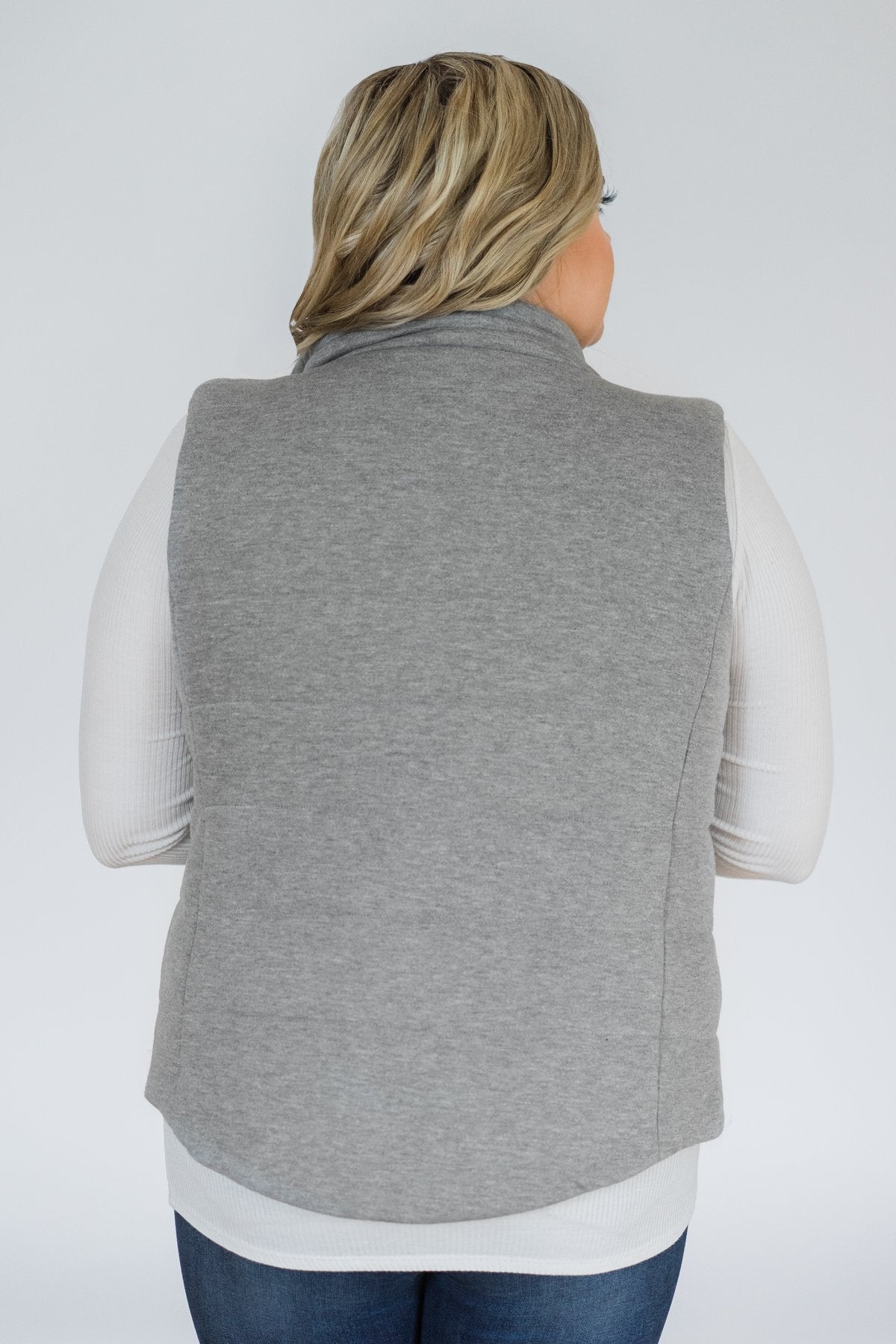 Puffer Vest- Heather Grey – The Pulse Boutique